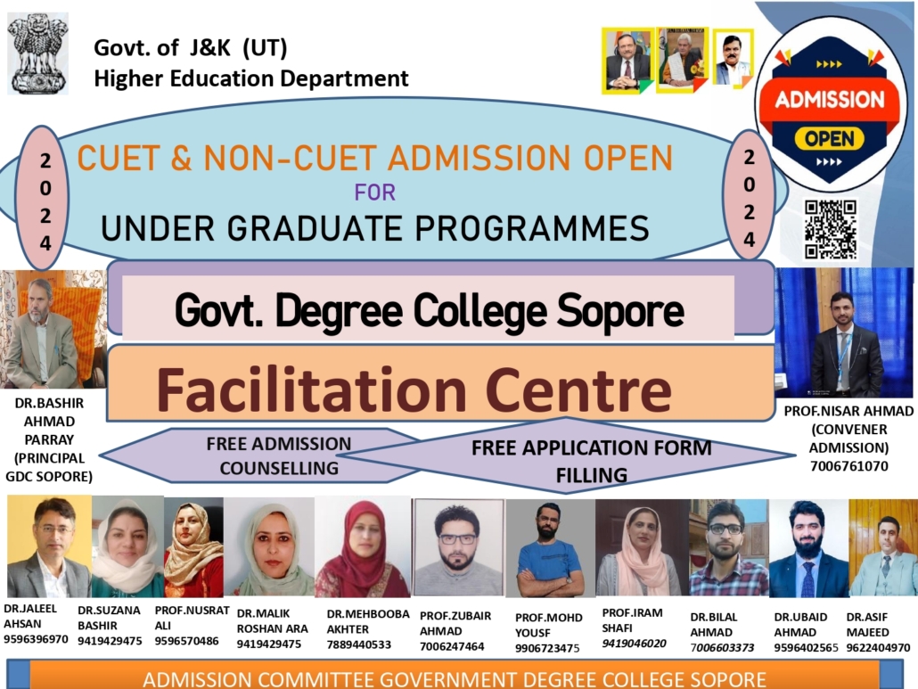 Welcome to Govt Degree College Sopore Kashmir - NAAC Accredited Grade A